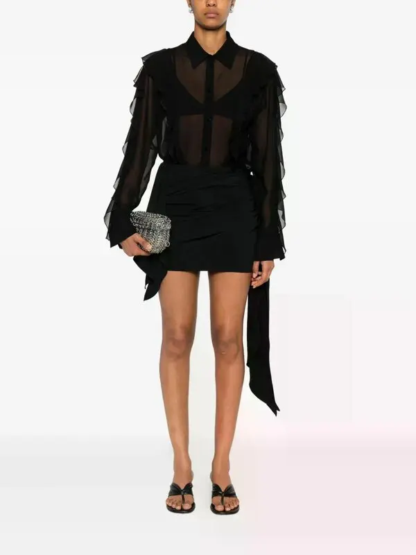 Blumarine Ruffled Silk Shirt