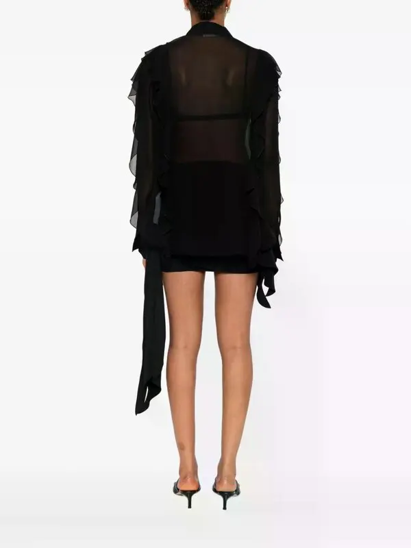 Blumarine Ruffled Silk Shirt