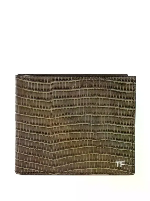 TOM FORD Lizard-effect Leather Wallet - Brown