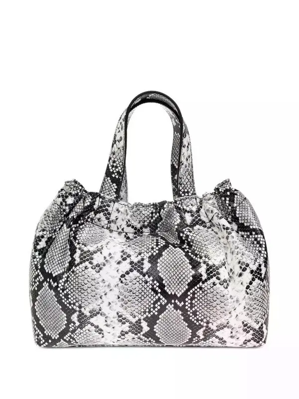 SAMSOE SAMSOE Midi Snakeskin-effect Tote Bag