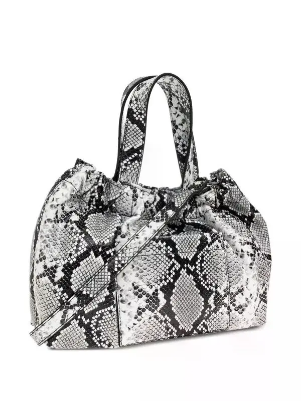 SAMSOE SAMSOE Midi Snakeskin-effect Tote Bag