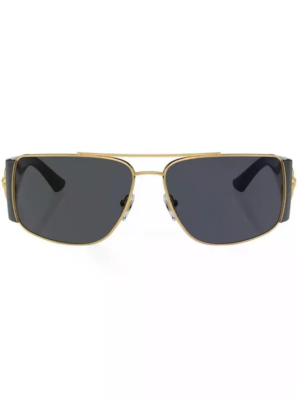 Versace Rectangle-frame Sunglasses - Black