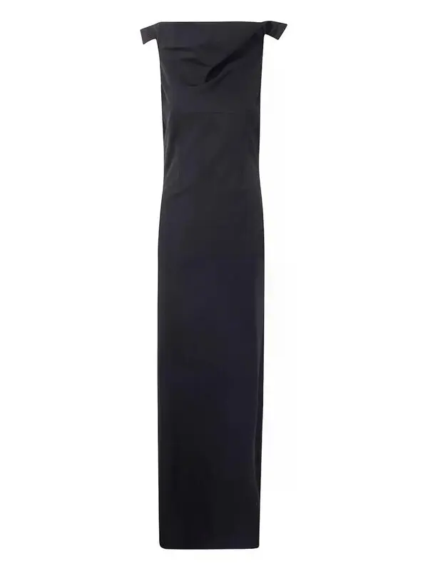 JEAN PAUL GAULTIER Cowl-neck Belted Dress - Black