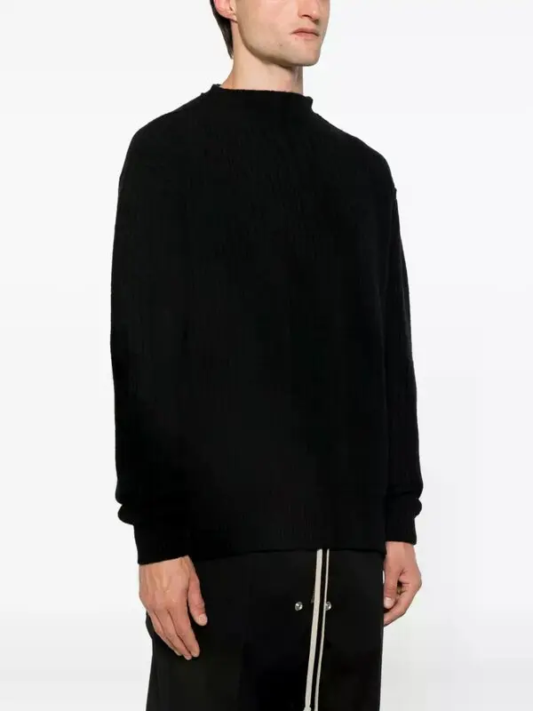 Rick Owens Mock Neck Long Sleeve Sweater
