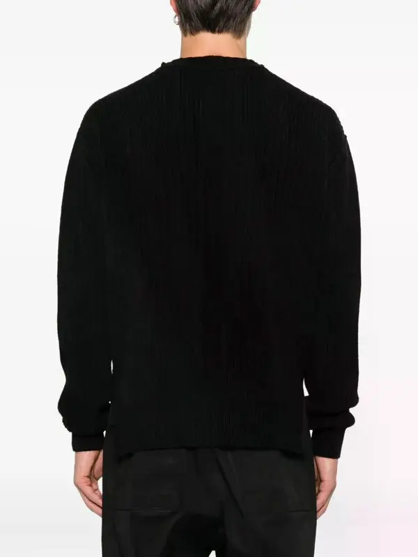 Rick Owens Mock Neck Long Sleeve Sweater