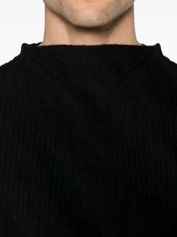 Rick Owens Mock Neck Long Sleeve Sweater