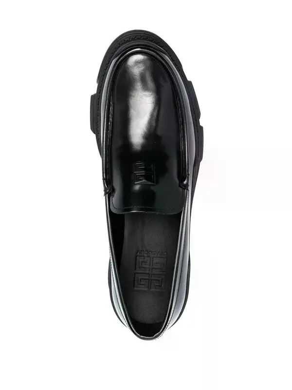 Givenchy Embossed-logo Leather Loafers