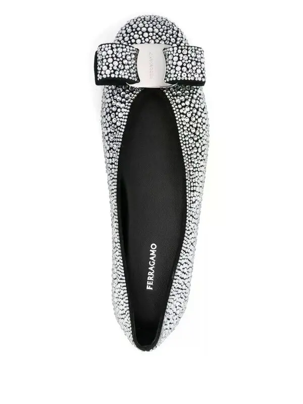 FERRAGAMO Crystal-embellished Ballet Flats