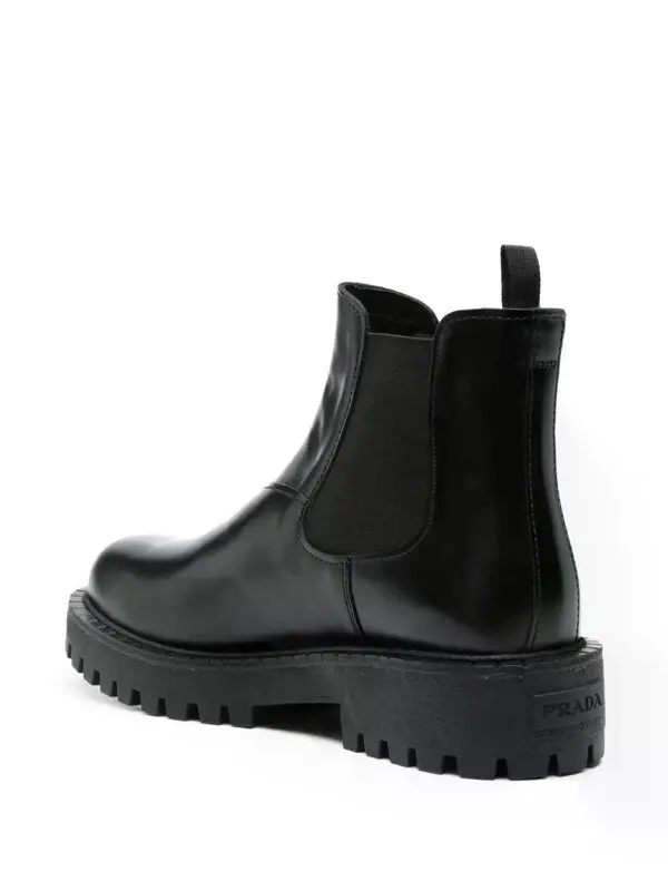 Prada 45mm Leather Chelsea Boots