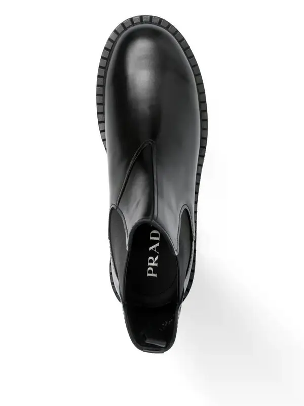 Prada 45mm Leather Chelsea Boots