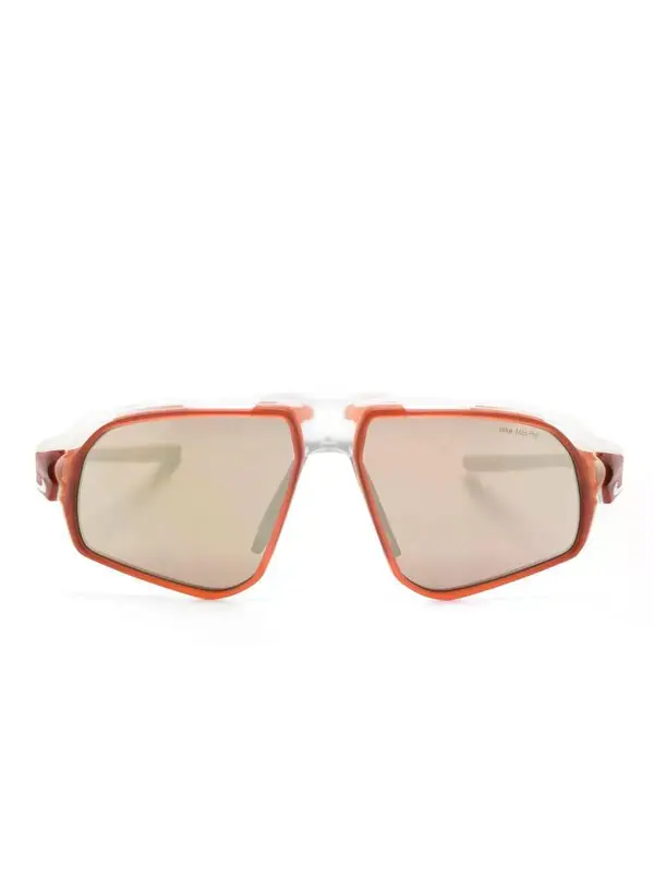 Nike Flyfree Navigator-frame Sunglasses - Red