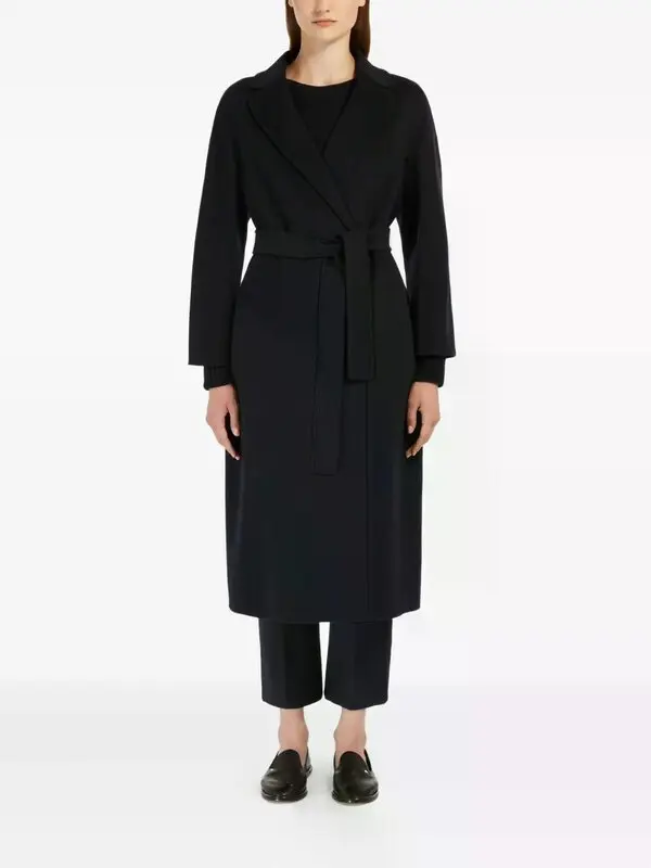 Max Mara Tailored Belted Coat - Blue