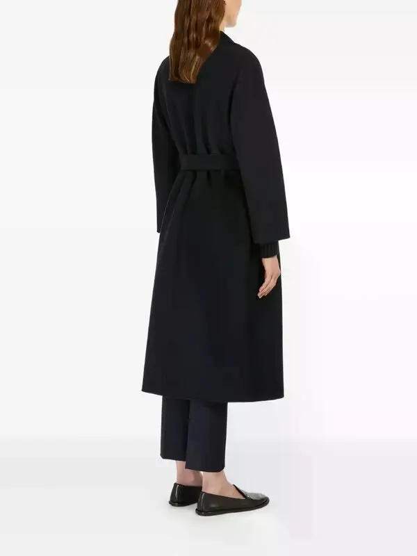 Max Mara Tailored Belted Coat - Blue