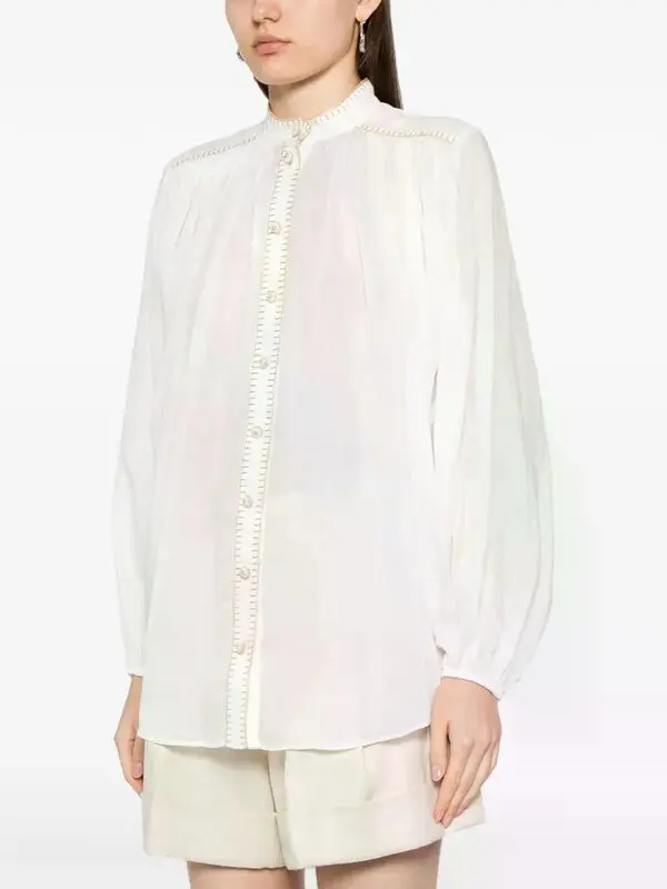 Zimmermann Junie Stitch-detail Ramie Blouse