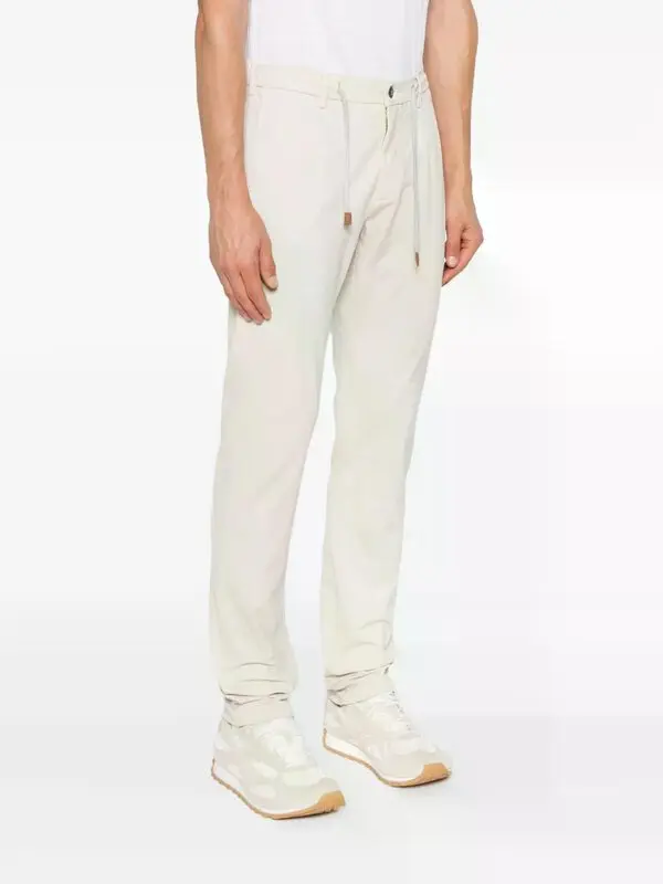 Eleventy Drawstring-waist Trousers - Neutrals