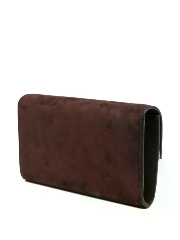 JIMMY CHOO Envelope Suede Clutch - Brown