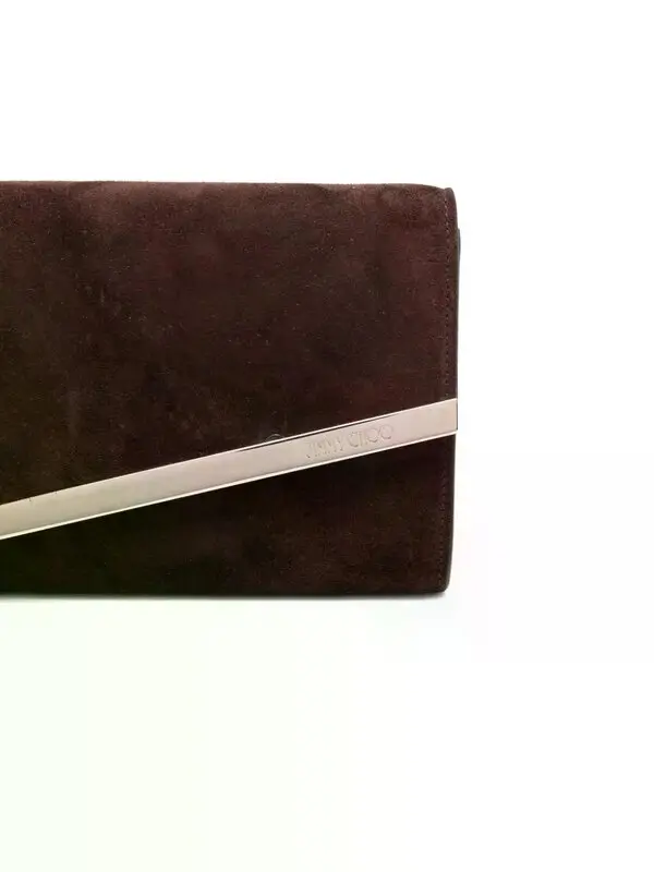 JIMMY CHOO Envelope Suede Clutch - Brown