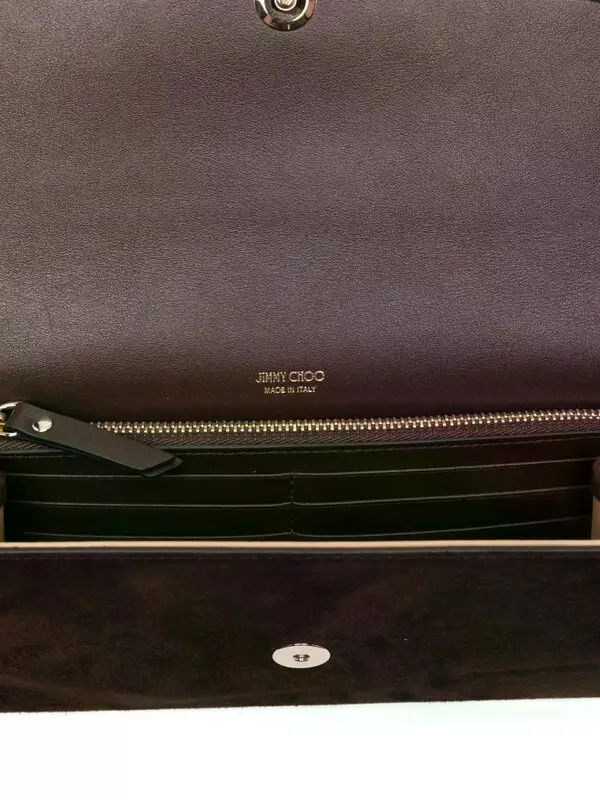 JIMMY CHOO Envelope Suede Clutch - Brown