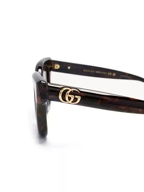 Gucci Tortoiseshell Round Frame Sunglasses - Brown