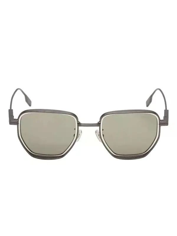Zegna Square-frame Sunglasses - Silver