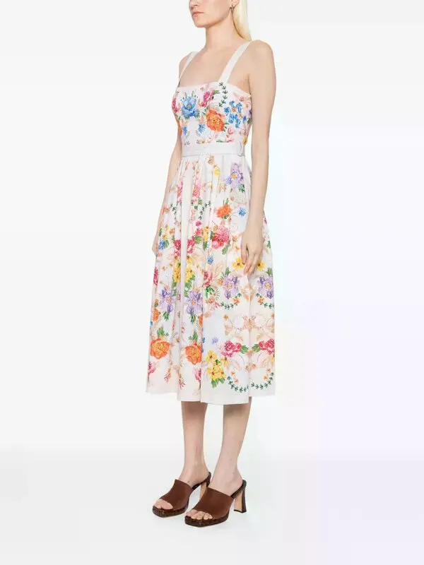 MARY KATRANTZOU Floral-print Dress - Neutrals