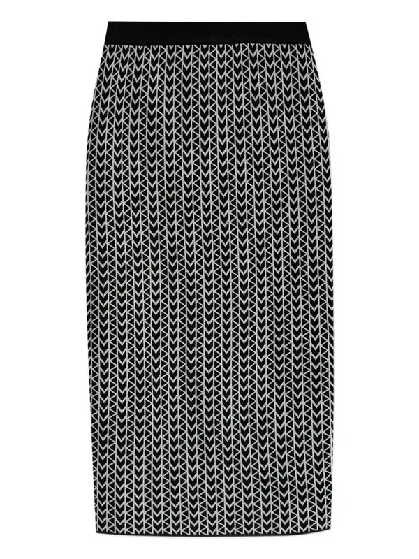 Michael Kors Monogram-pattern Zip-back Skirt