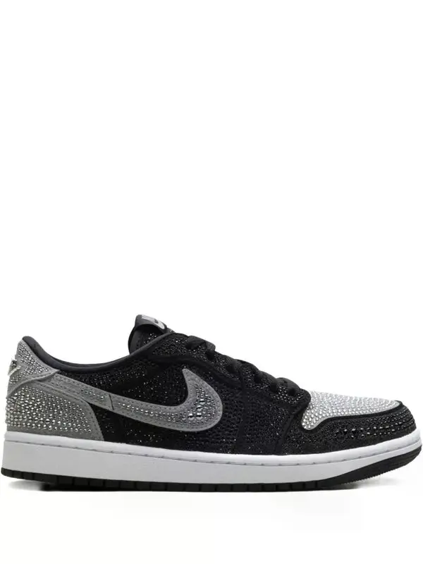 JORDAN Air 1 Retro Low Og Swarovski Stealth Sneakers - Grey