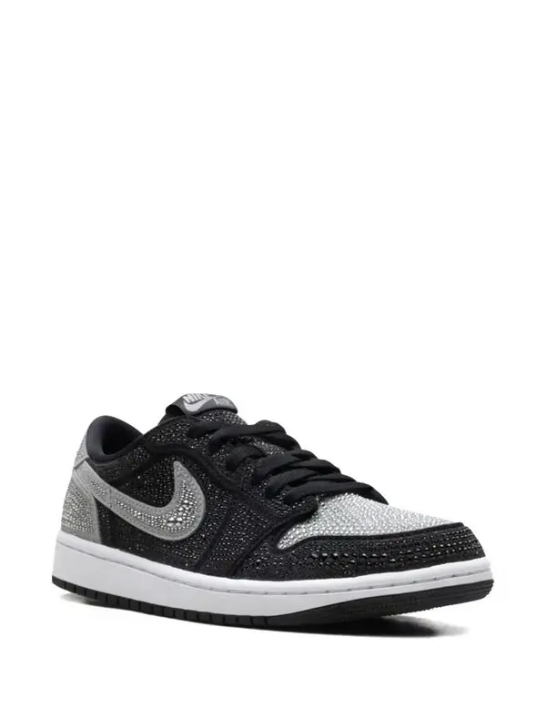 JORDAN Air 1 Retro Low Og Swarovski Stealth Sneakers - Grey