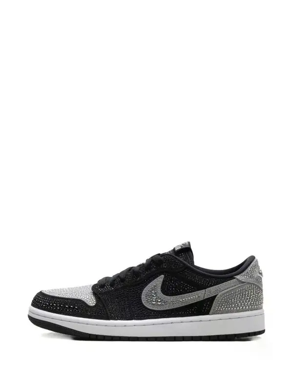 JORDAN Air 1 Retro Low Og Swarovski Stealth Sneakers - Grey
