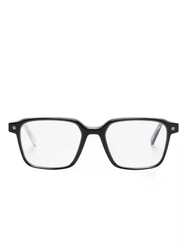 SNOB Square Frame Clip-on Glasses - Black