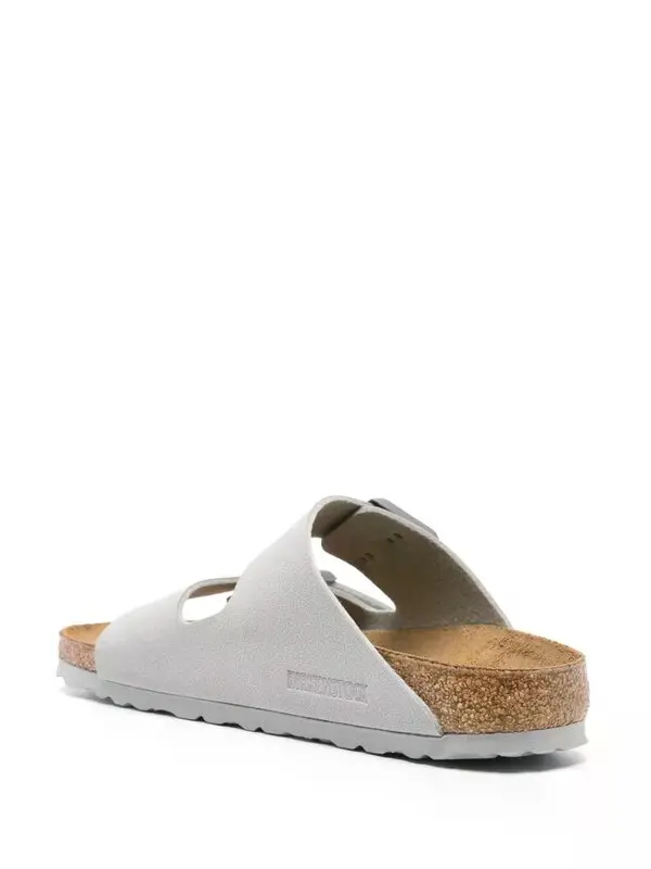 BIRKENSTOCK Arizona Leather Flat Sandals - Grey