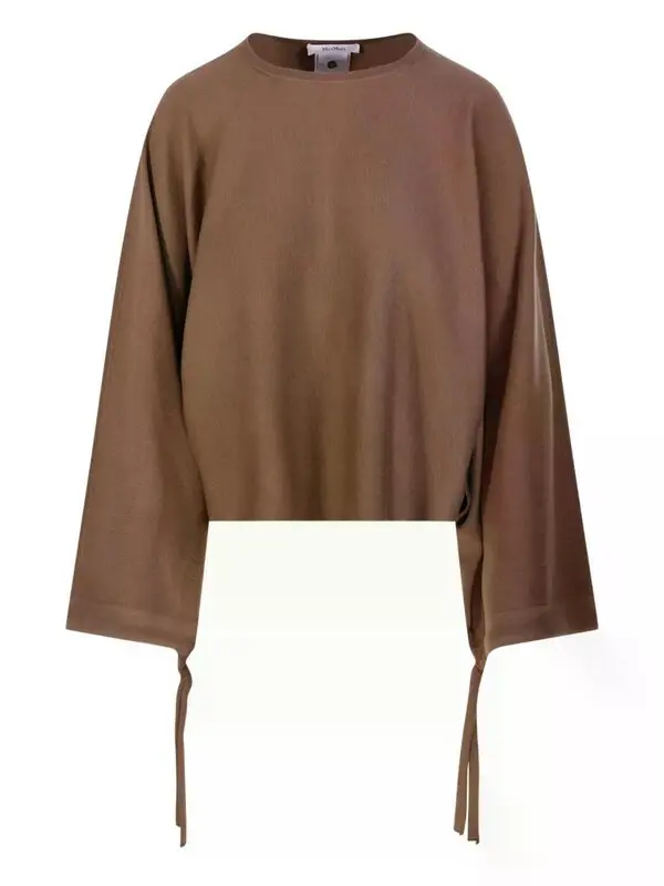 Max Mara Tie-detail Sweatshirt - Brown