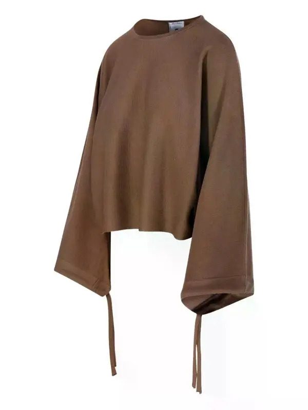 Max Mara Tie-detail Sweatshirt - Brown