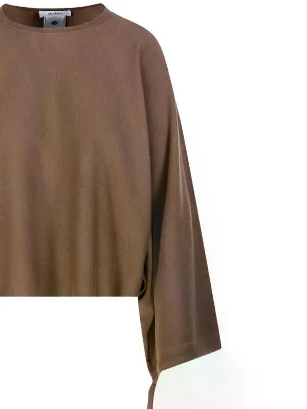 Max Mara Tie-detail Sweatshirt - Brown
