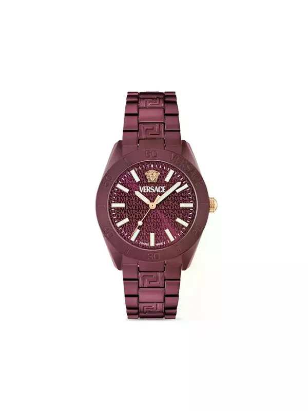 Versace Dome 42mm Bracelet Watch - Red