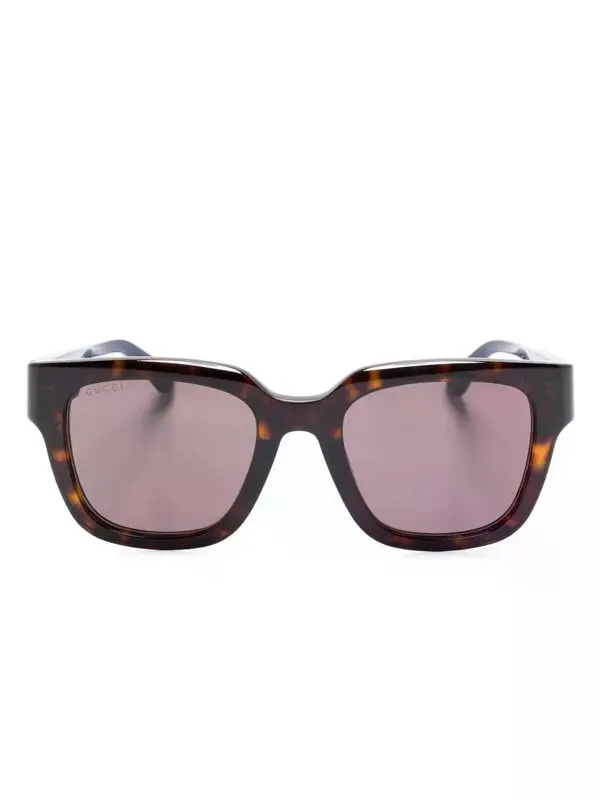 Gucci Square-frame Sunglasses - Brown