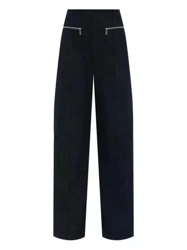 Etro Straight Leg High-waisted Zip-pocket Trousers