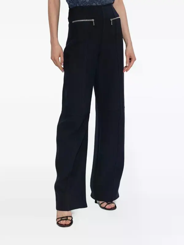 Etro Straight Leg High-waisted Zip-pocket Trousers