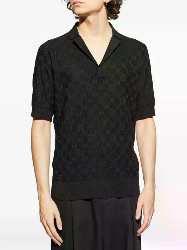 Dolce & Gabbana Dg-patterned Polo Top