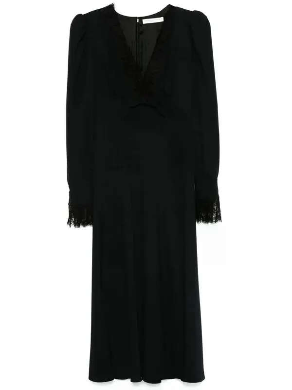Alessandra Rich V-neck Midi Dress