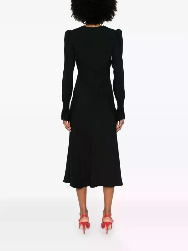 Alessandra Rich V-neck Midi Dress
