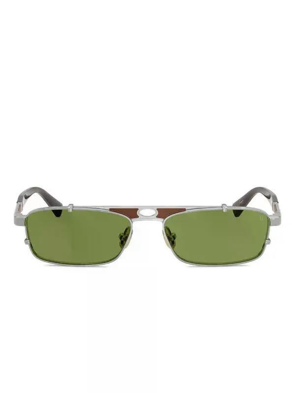 Brunello Cucinelli Rectangle-frame Sunglasses - Silver