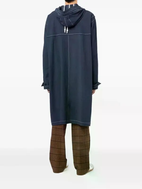CHARLES JEFFREY Hooded Patchwork Duffle Coat