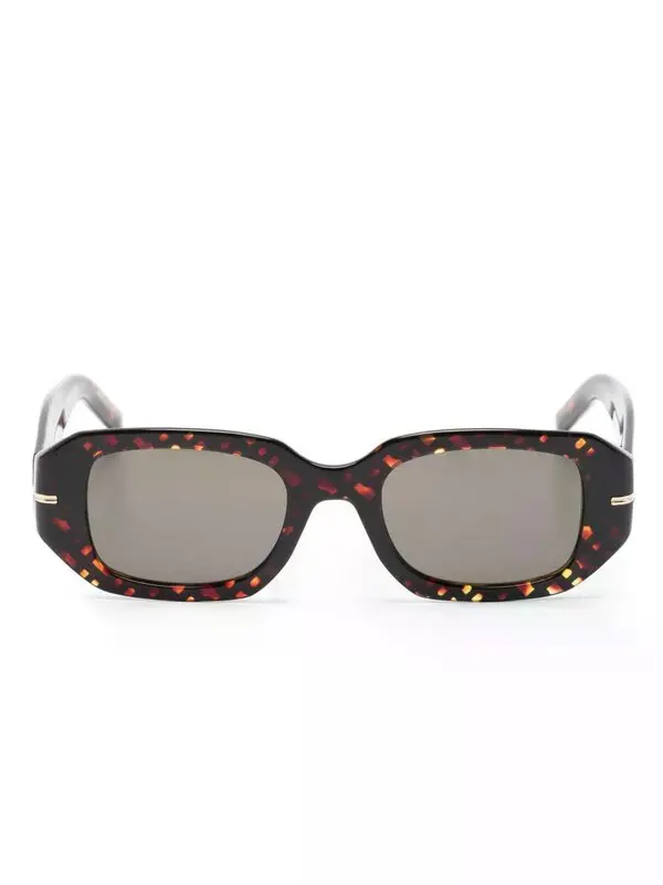 BOSS 1608s Tortoiseshell Rectangle-frame Sunglasses