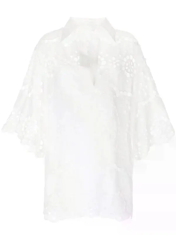 Zimmermann Floral-embroidered Blouse
