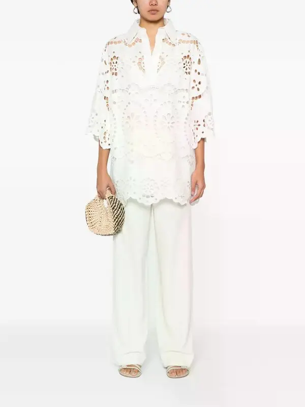 Zimmermann Floral-embroidered Blouse
