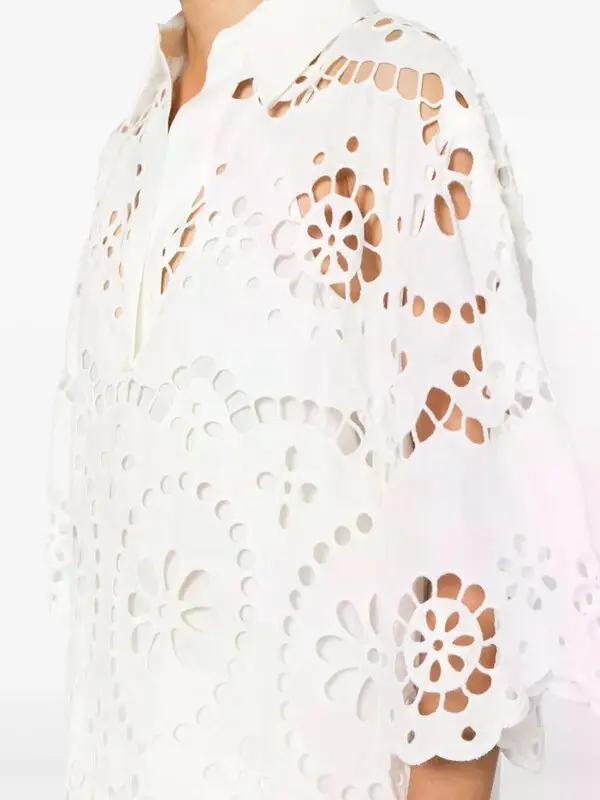 Zimmermann Floral-embroidered Blouse