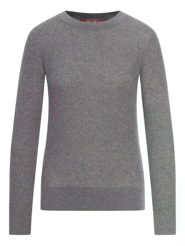 Max Mara Marabu Ribbed Sweater - Grey