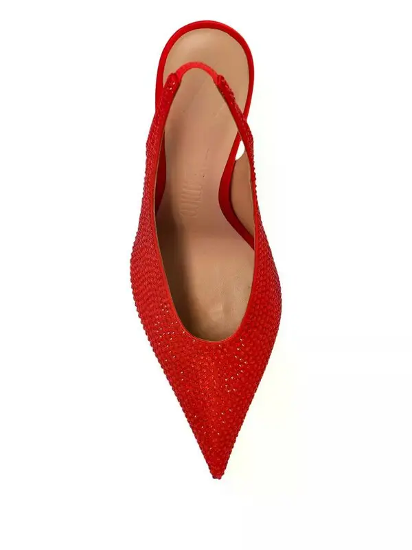 Attico 95mm Viper Crystal-embellished Slingback Pumps