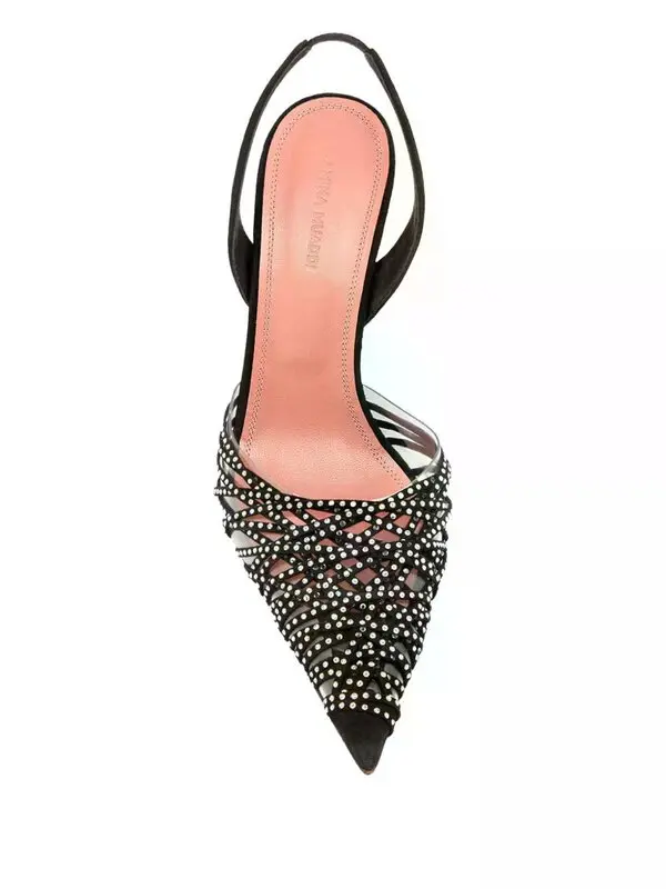 Amina Muaddi Lori Beaded Slingback Pumps